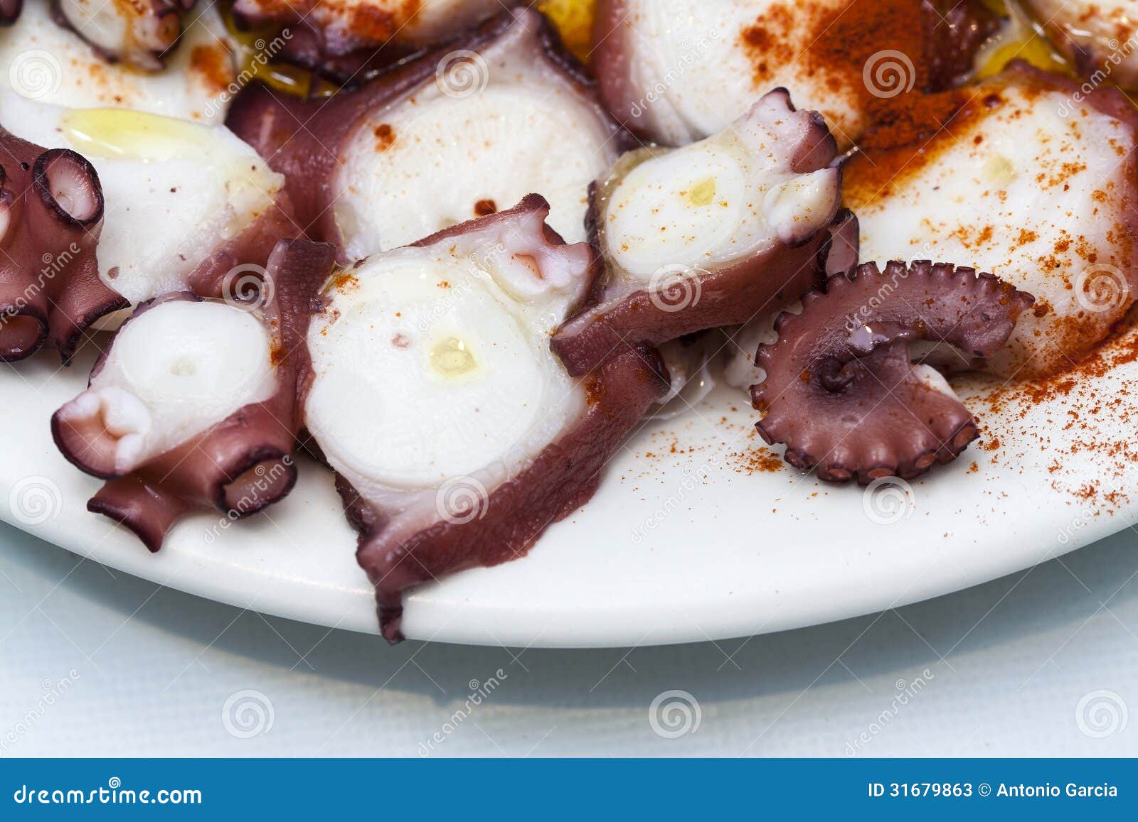 Octupus appetizer stock image. Image of spanish, tapas - 31679863