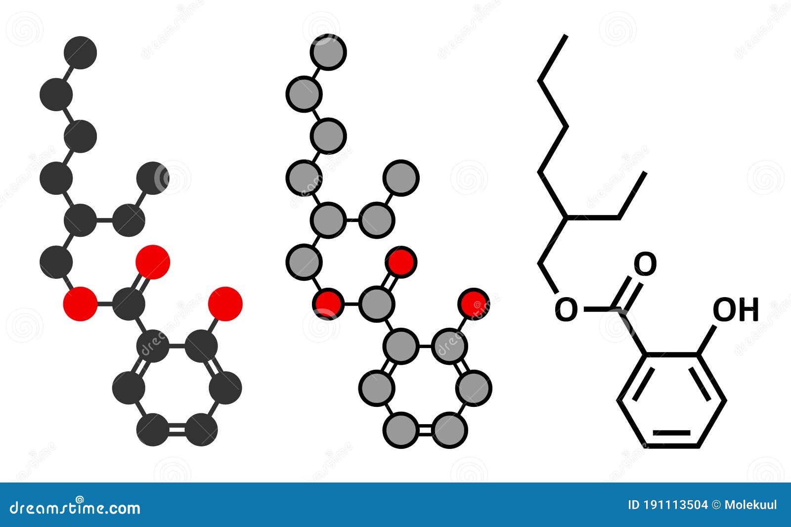 Octyl Salicylate (octisalate) Sunscreen Molecule (UV Filter Stock ...
