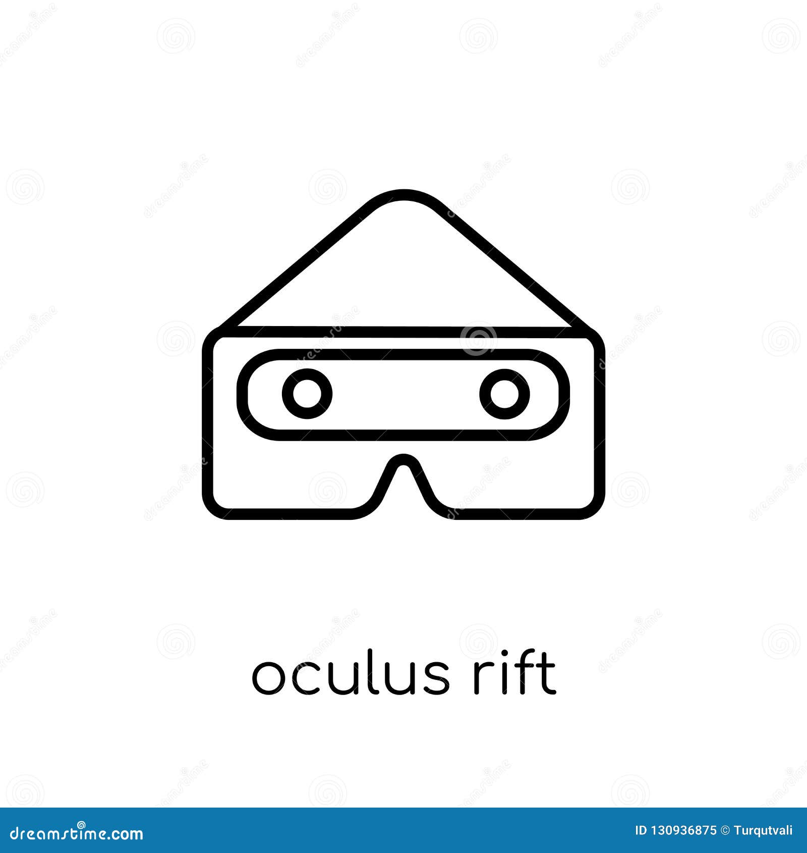 Oculus Rift Icon. Trendy Modern Flat Linear Vector Oculus Rift I Stock ...