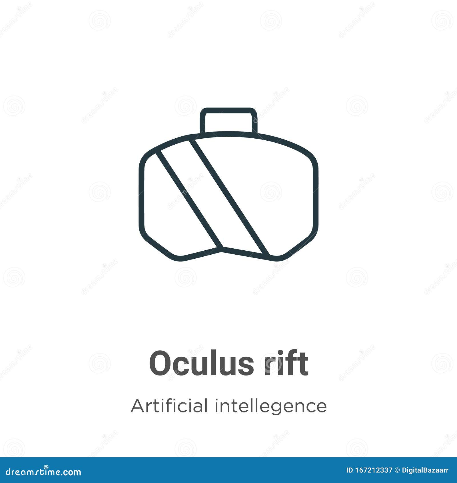 Oculus Rift Outline Vector Icon. Thin Line Black Oculus Rift Icon, Flat ...