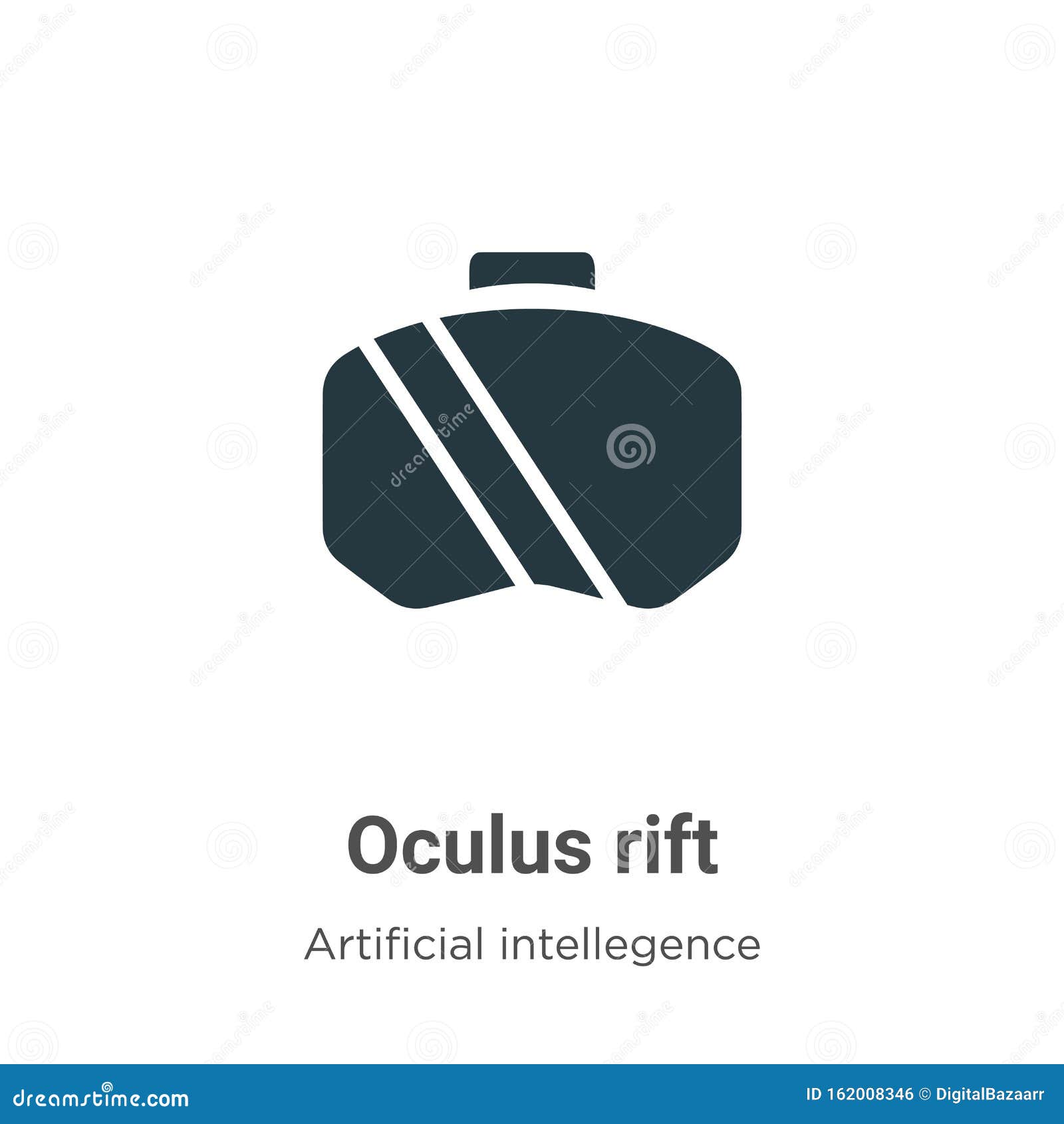 Oculus Rift Vector Icon On White Background. Flat Vector Oculus Rift ...