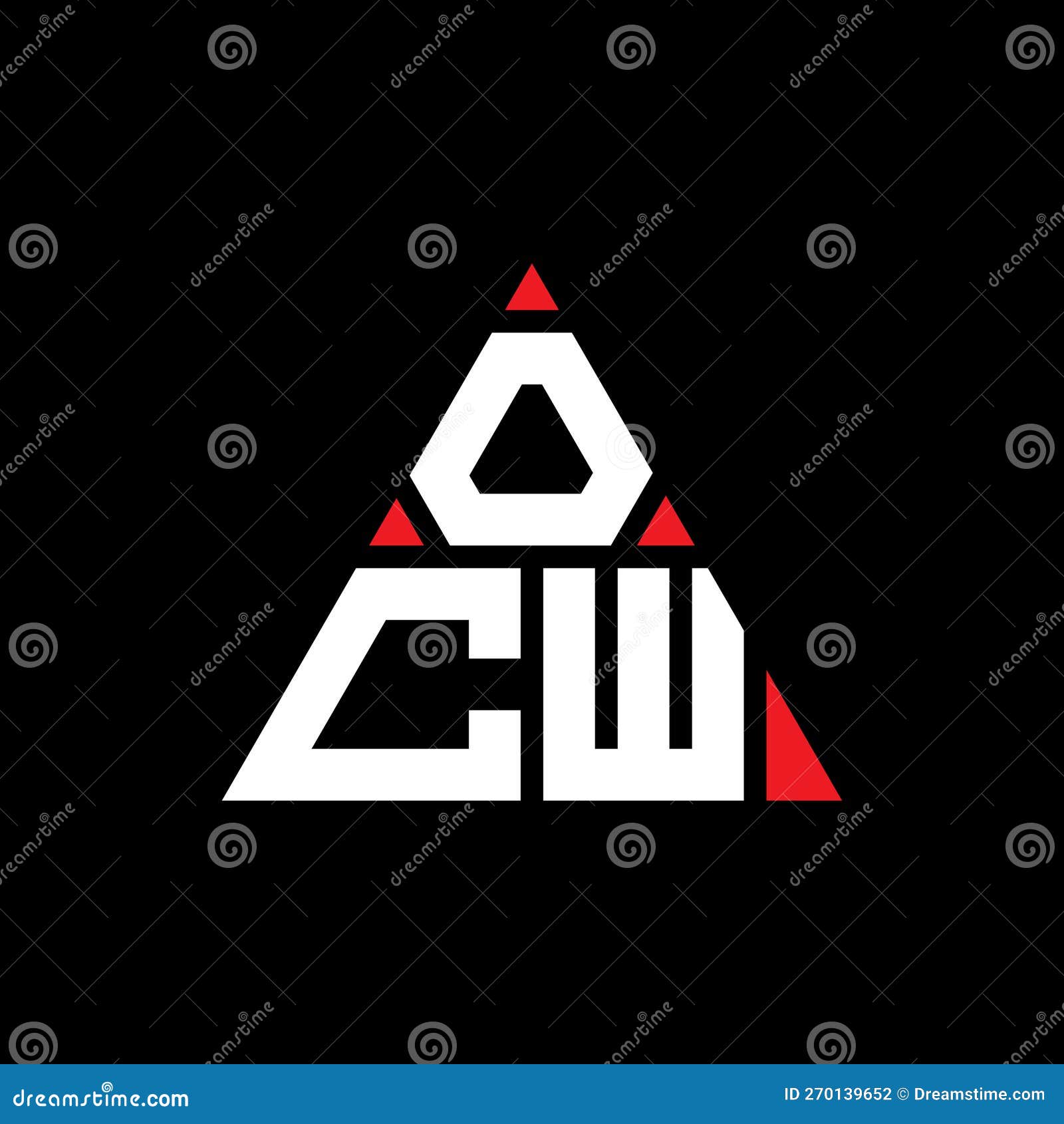 OCW Triangle Letter Logo Design with Triangle Shape. OCW Triangle Logo ...