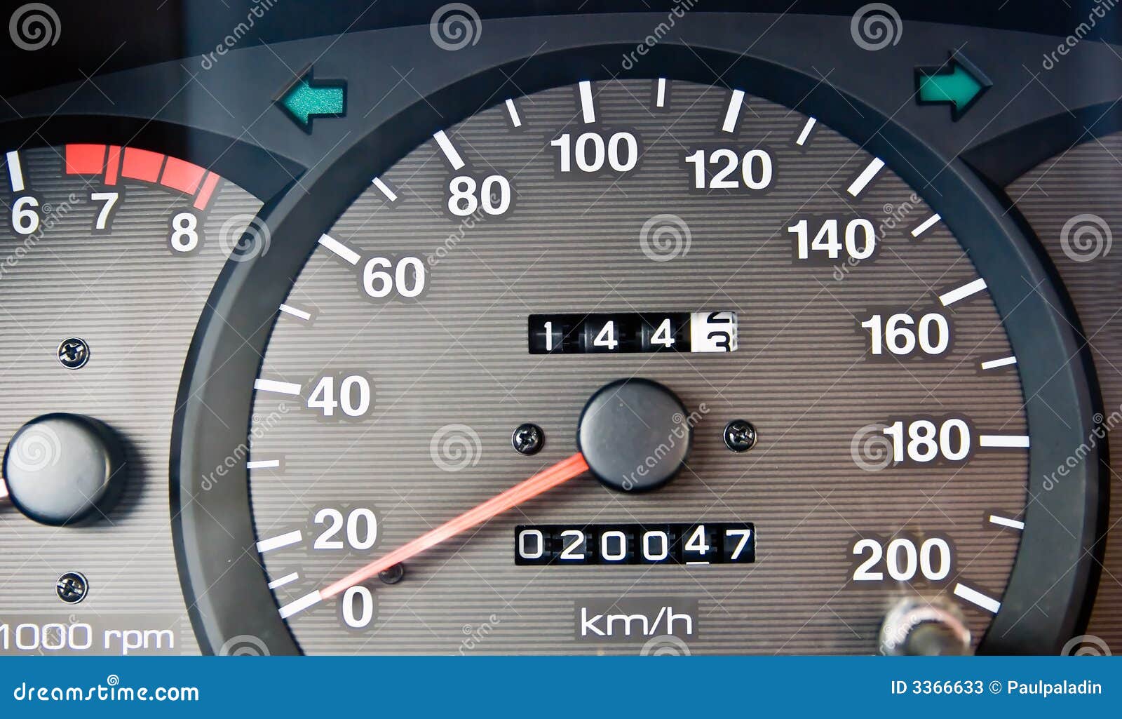 Odómetro imagen de archivo. Imagen de velocidad, oscuro - 3366633