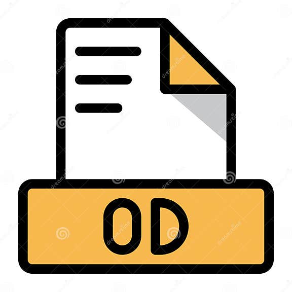 Od File Icon Colorful Style Design. Document Format Text File Icons ...