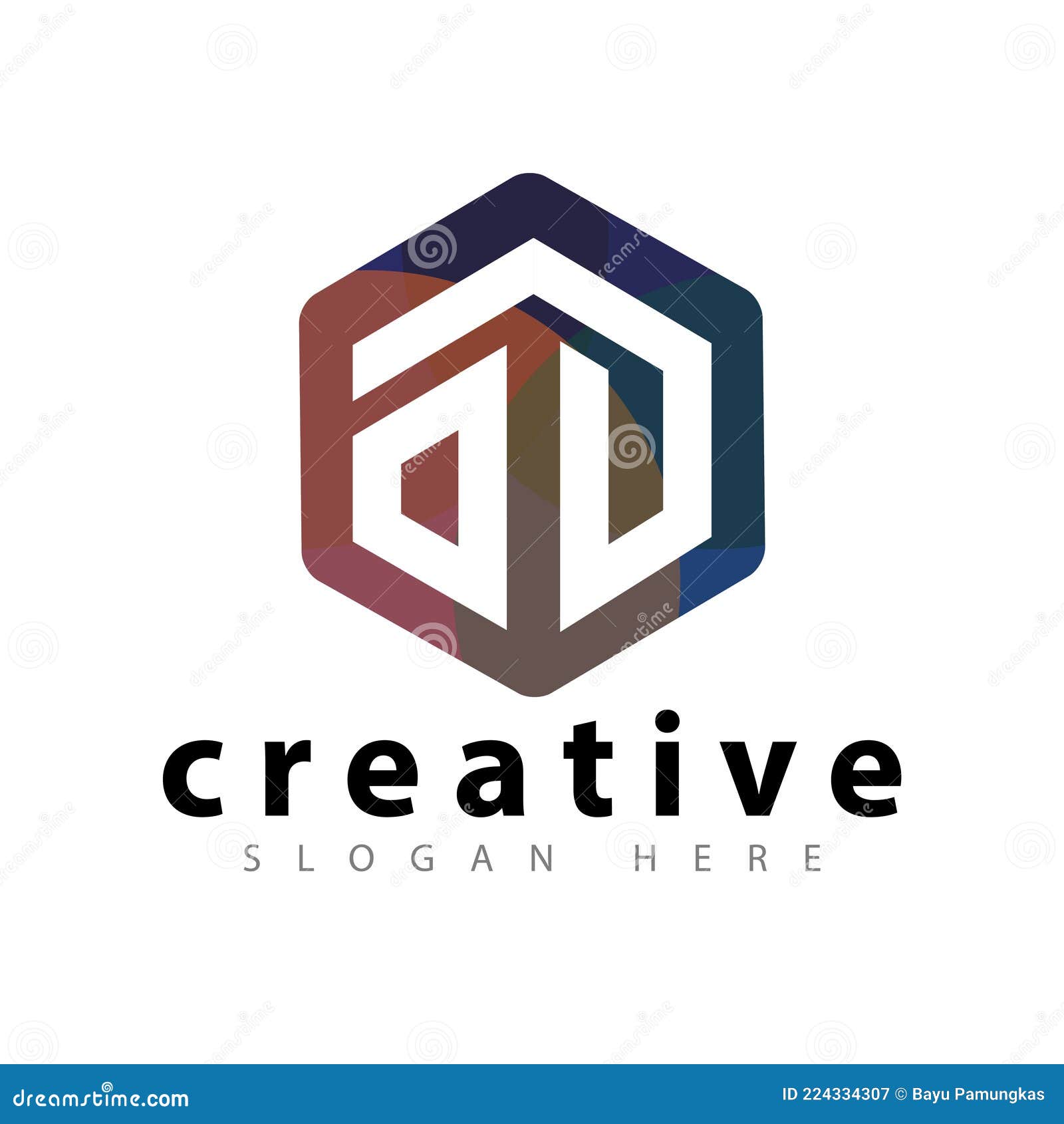 OD Initial Letter Hexagonal Logo Vector Stock Vector - Illustration of ...