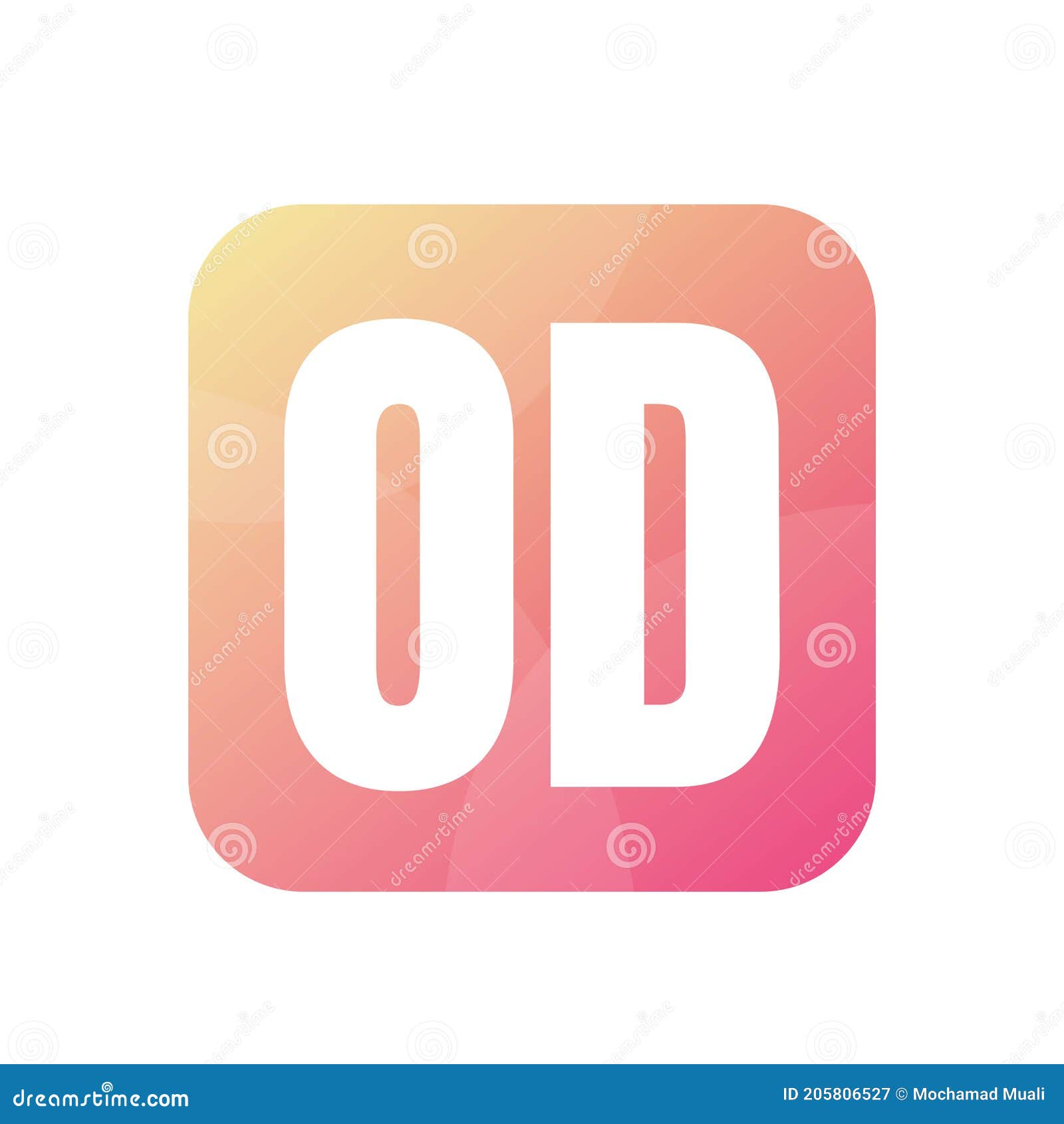 OD Letter Logo Design with Simple Style Stock Vector - Illustration of ...