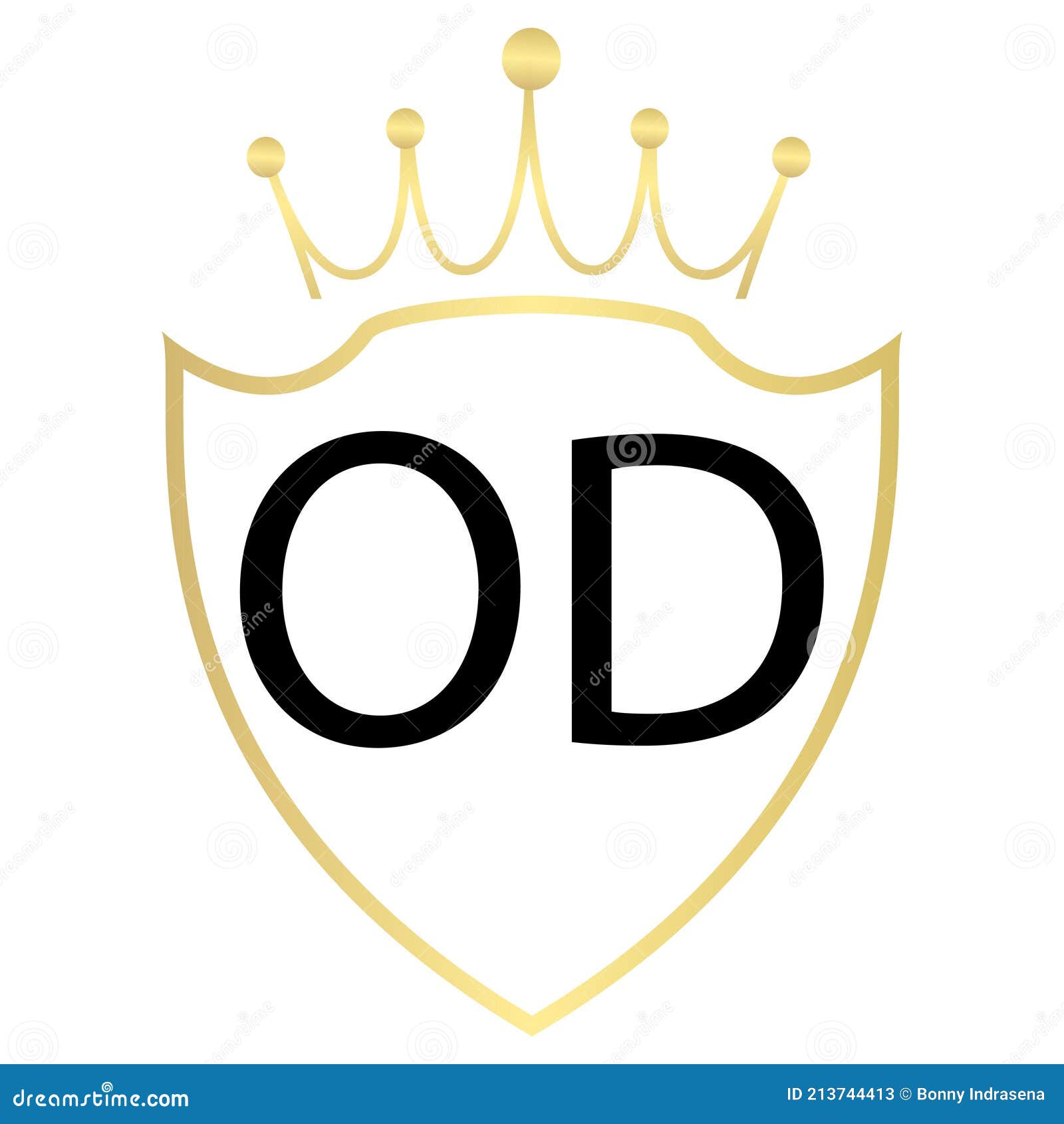 OD Letter Logo Design with Simple Style Stock Vector - Illustration of ...