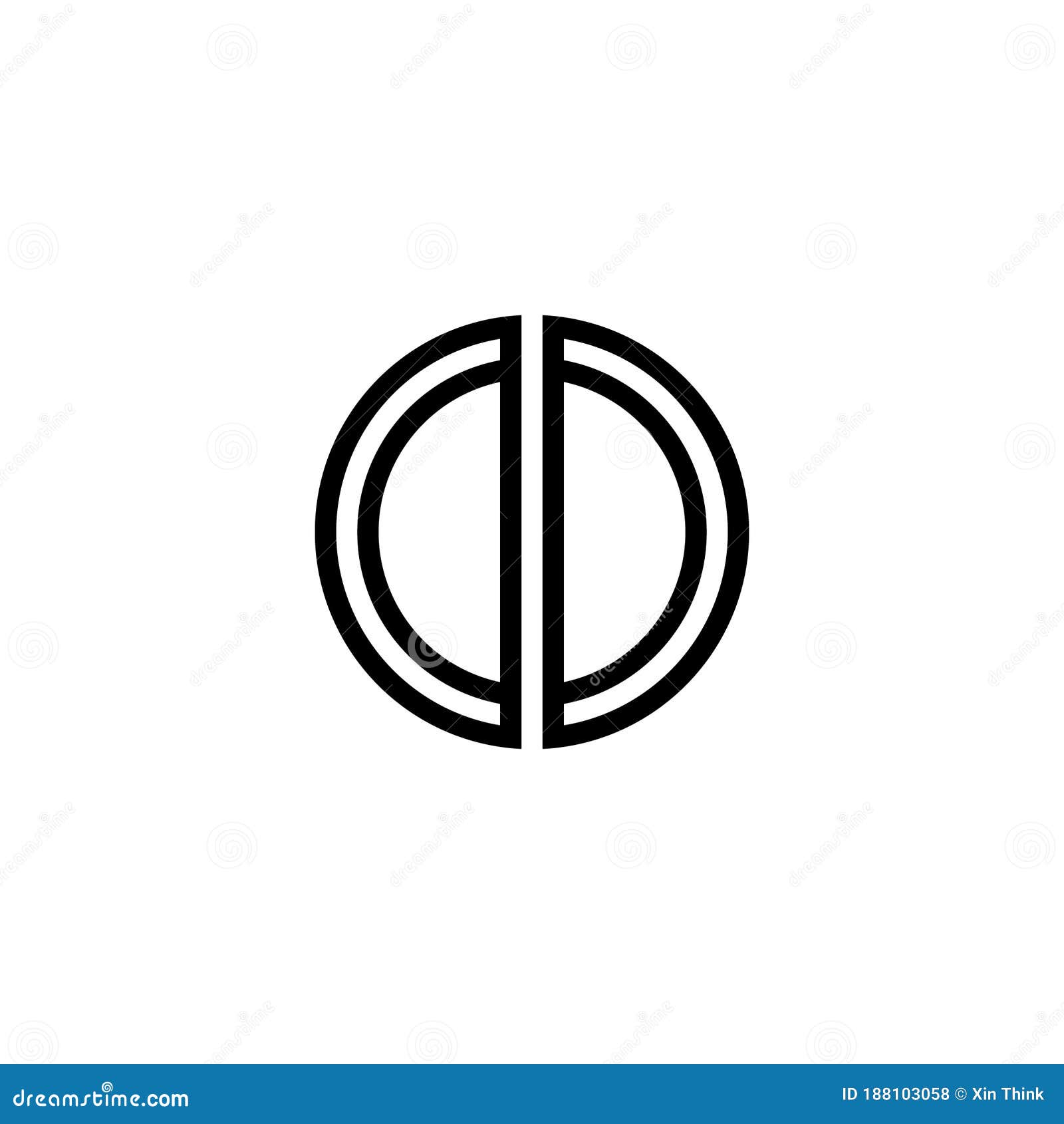 OD Letter Logo Icon Design Template Elements Stock Vector ...