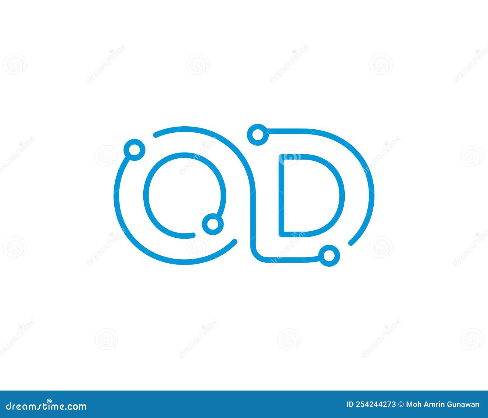 OD Letters, Electronic Circuit, Technology Logo Design Vector 001 Stock ...