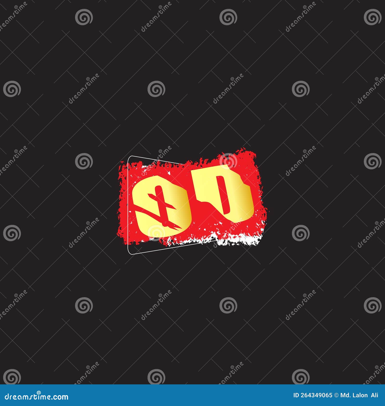 OD Text Logo Design stock vector. Illustration of vector - 264349065