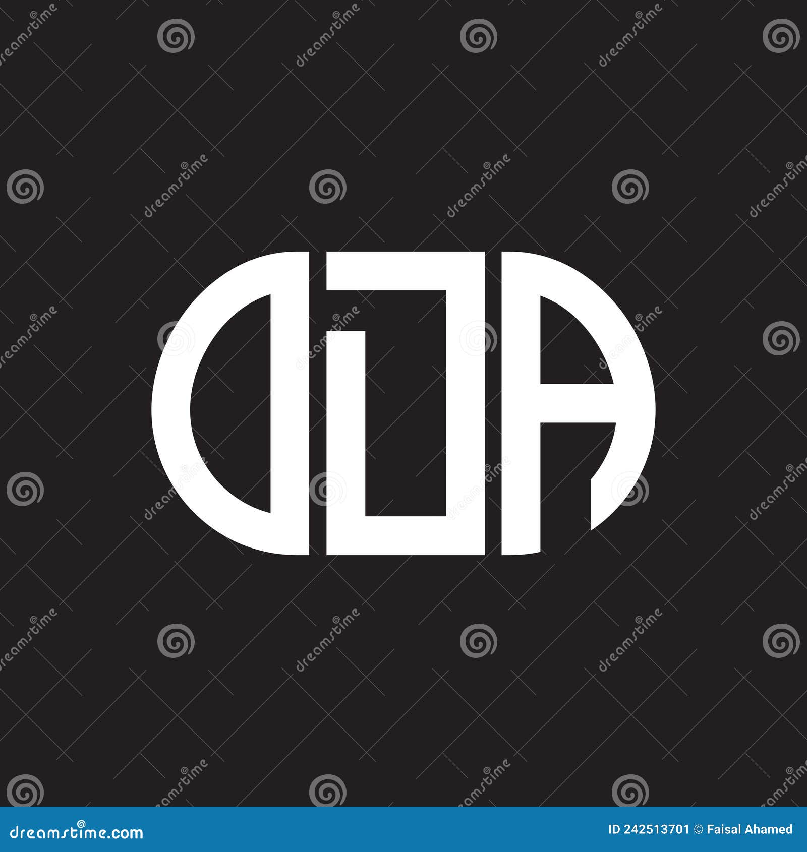 ODA Letter Logo Design On Black Background. ODA Creative Initials ...