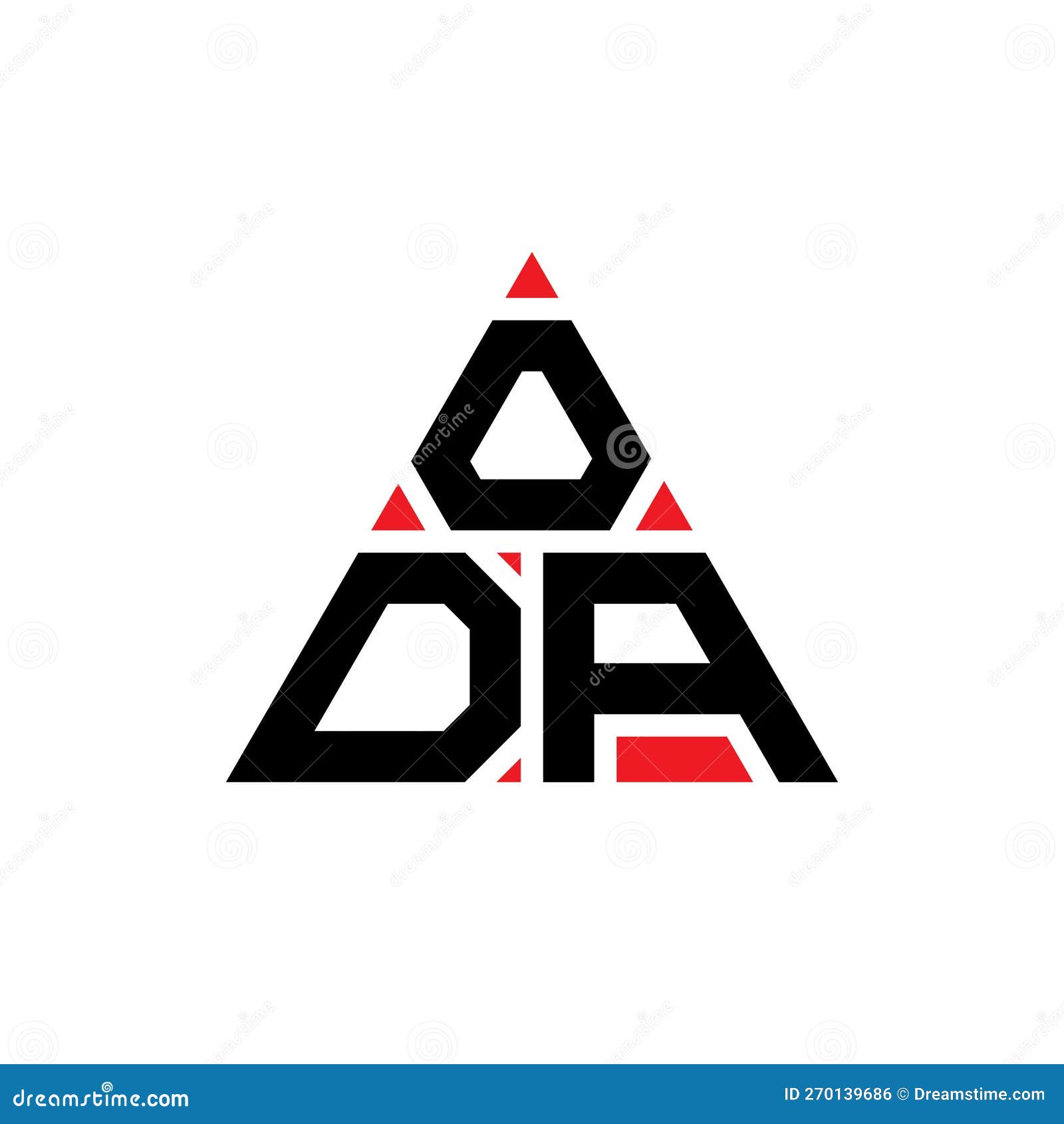 ODA Triangle Letter Logo Design with Triangle Shape. ODA Triangle Logo ...
