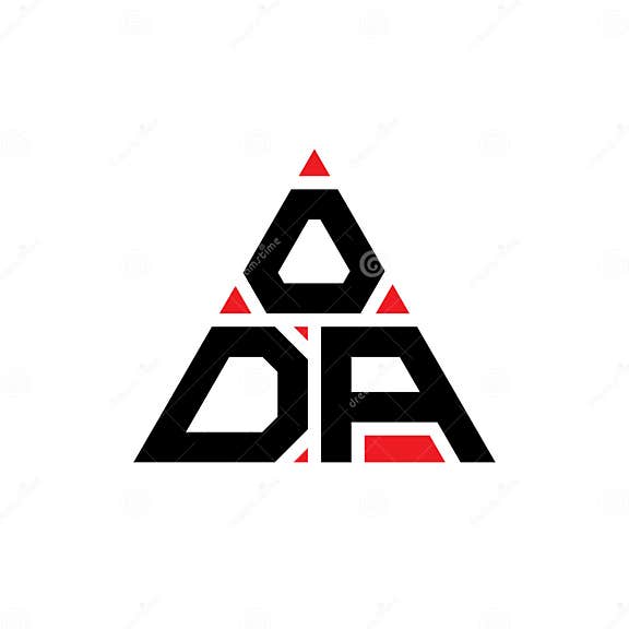 ODA Triangle Letter Logo Design with Triangle Shape. ODA Triangle Logo ...