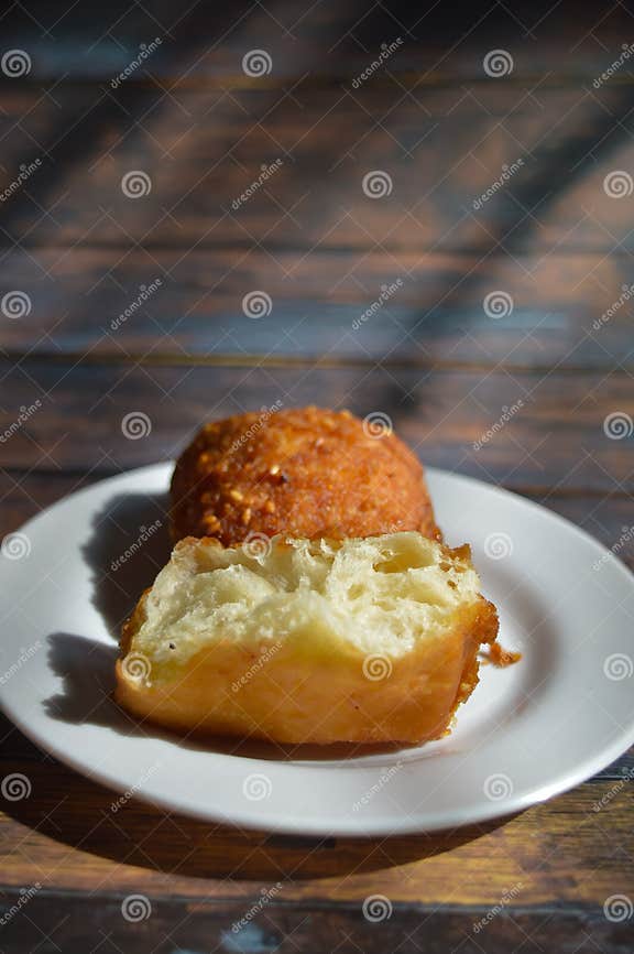 Odading or Cube Shaped Fried Bread Stock Photo - Image of indonesian ...