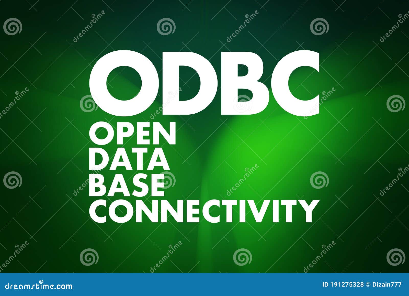 ODBC - Open Database Connectivity Acronym, Technology Concept ... ODBC - Open Database Connectivity Acronym, Technology Concept ...