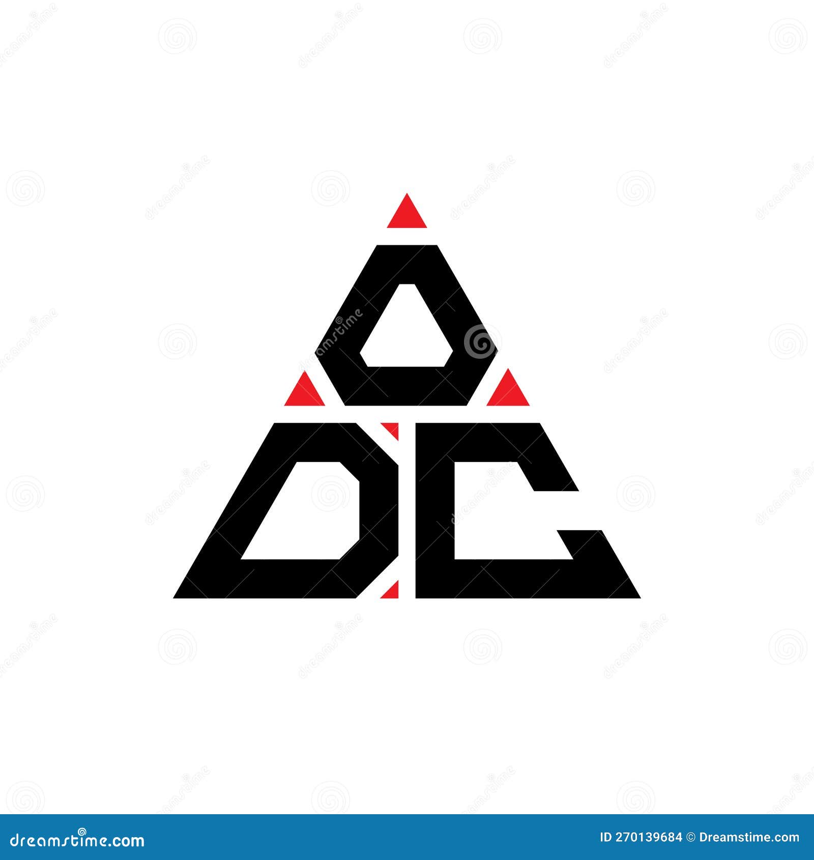 ODC Triangle Letter Logo Design with Triangle Shape. ODC Triangle Logo ...