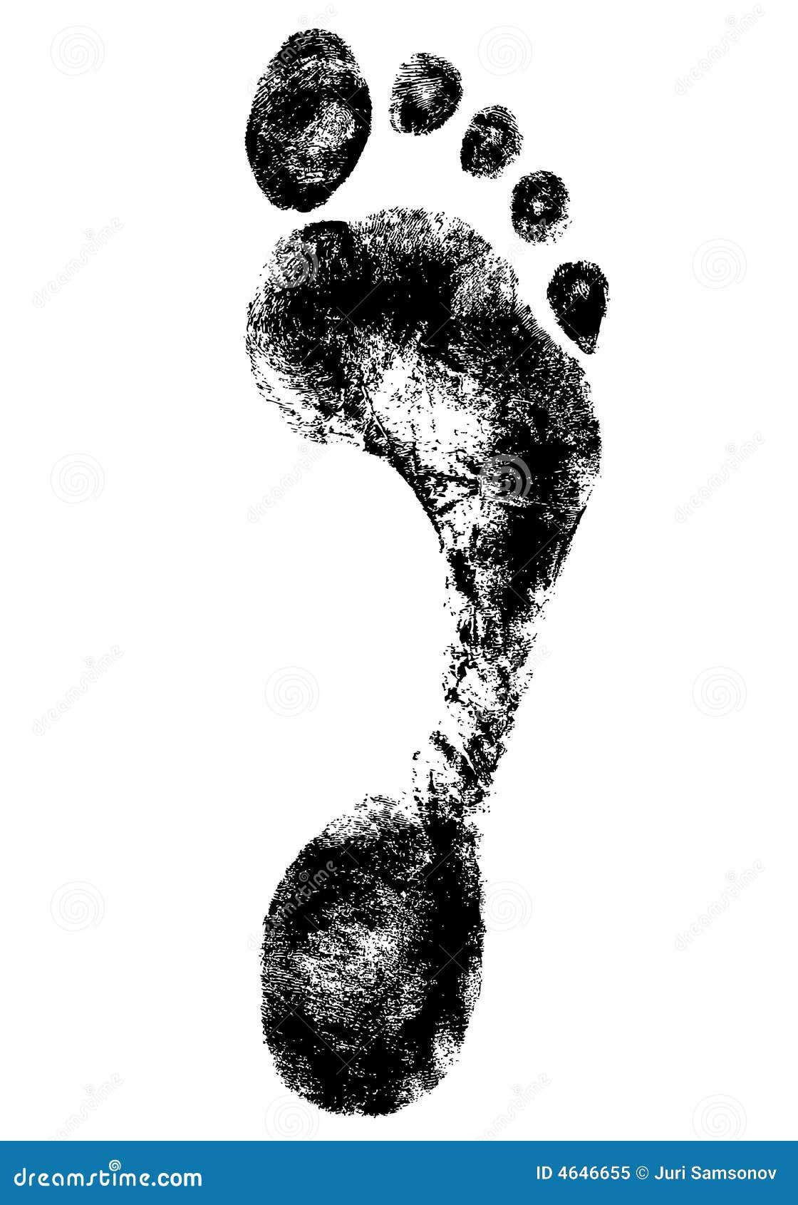 Odcisk stopy ilustracja wektor. Ilustracja złożonej z druk - 4646655