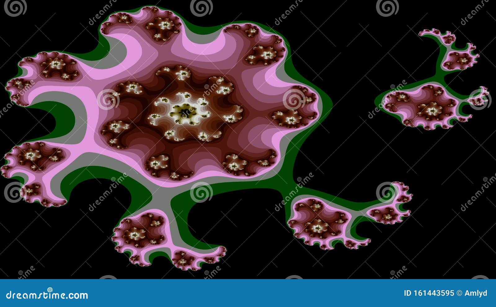 Fractal Evolution Widescreen Stock Illustration - Illustration of ...