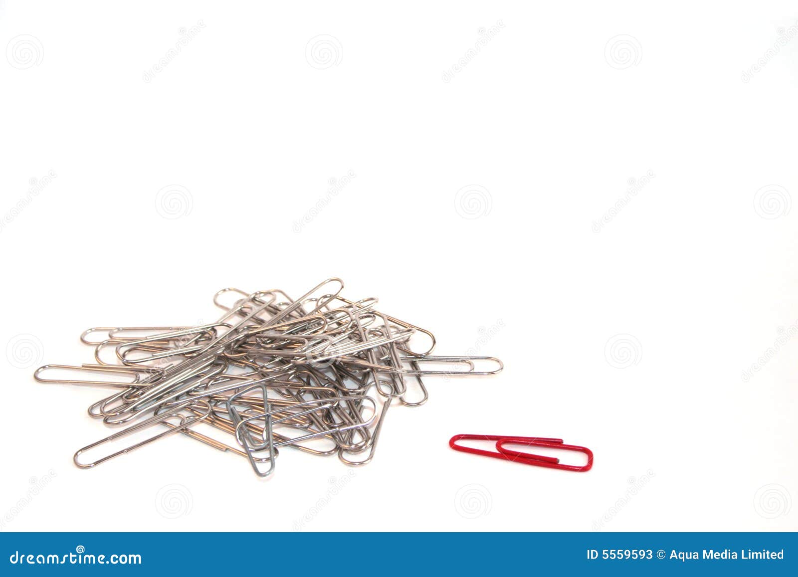 Odd One Out Paperclip Concept Stock Image - Image of white, paperclips ...