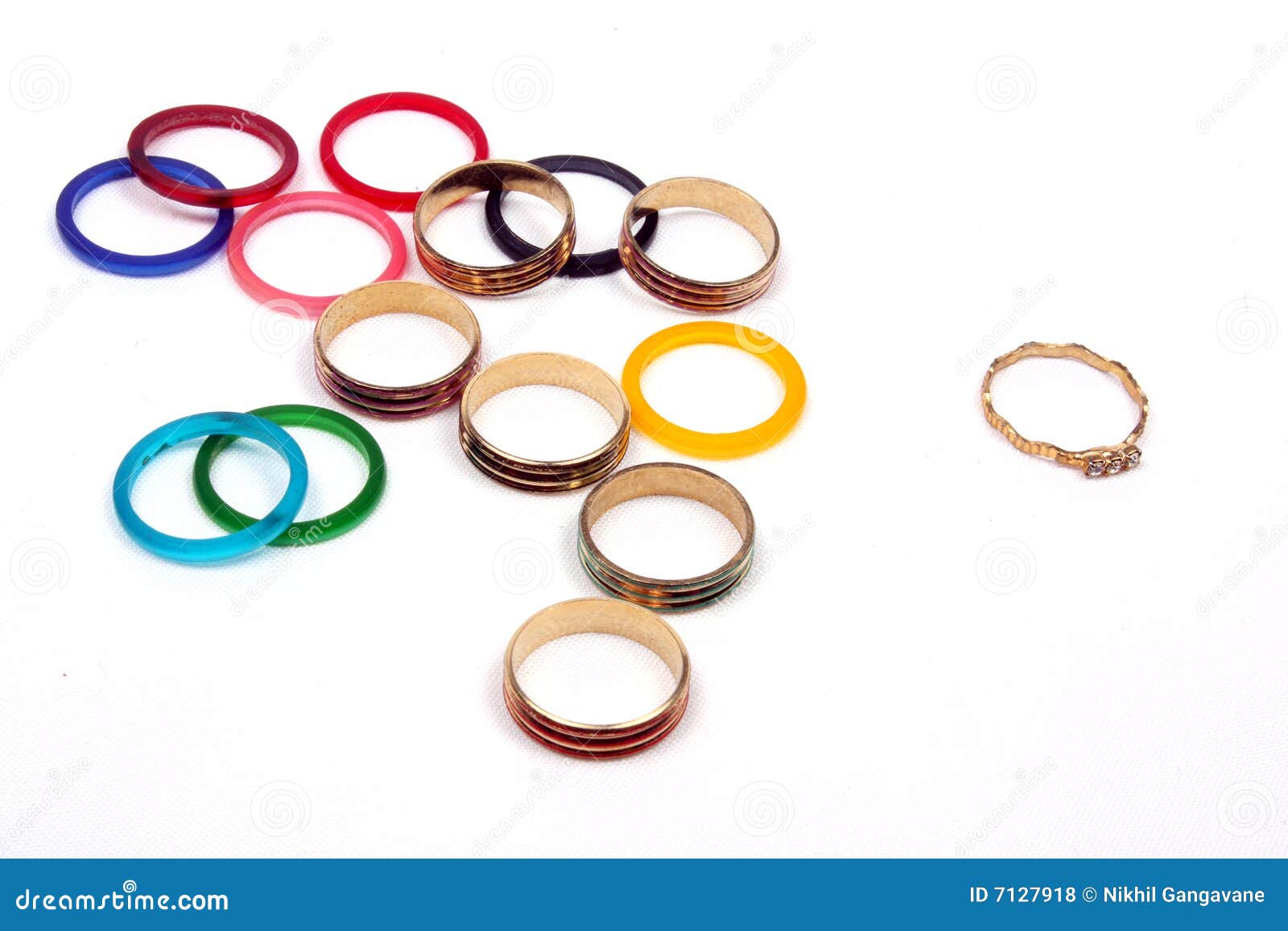 Odd Ring Out stock photo. Image of difference, colors - 7127918