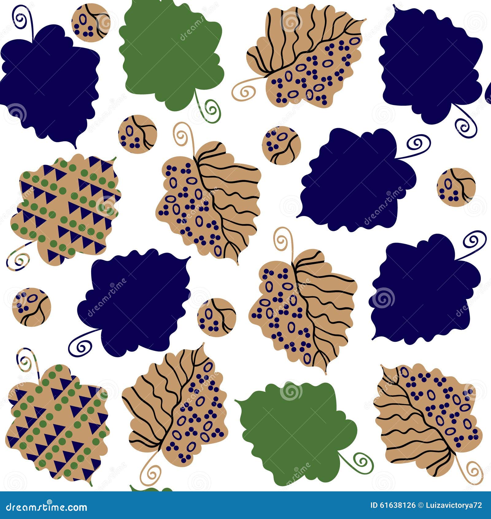 Odd Seamless Pattern with Creative Leaves and Seamless Pattern Stock ...