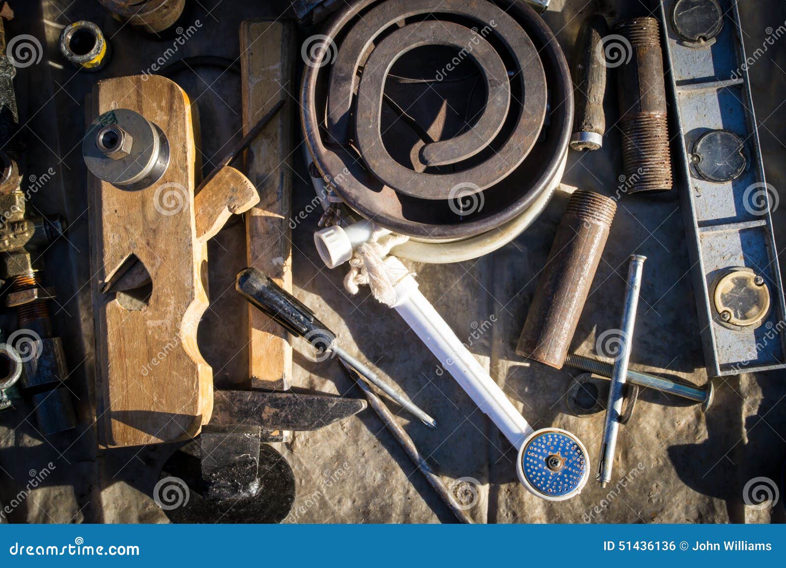 Odd Tools and Junk stock photo. Image of chrome, iron - 51436136
