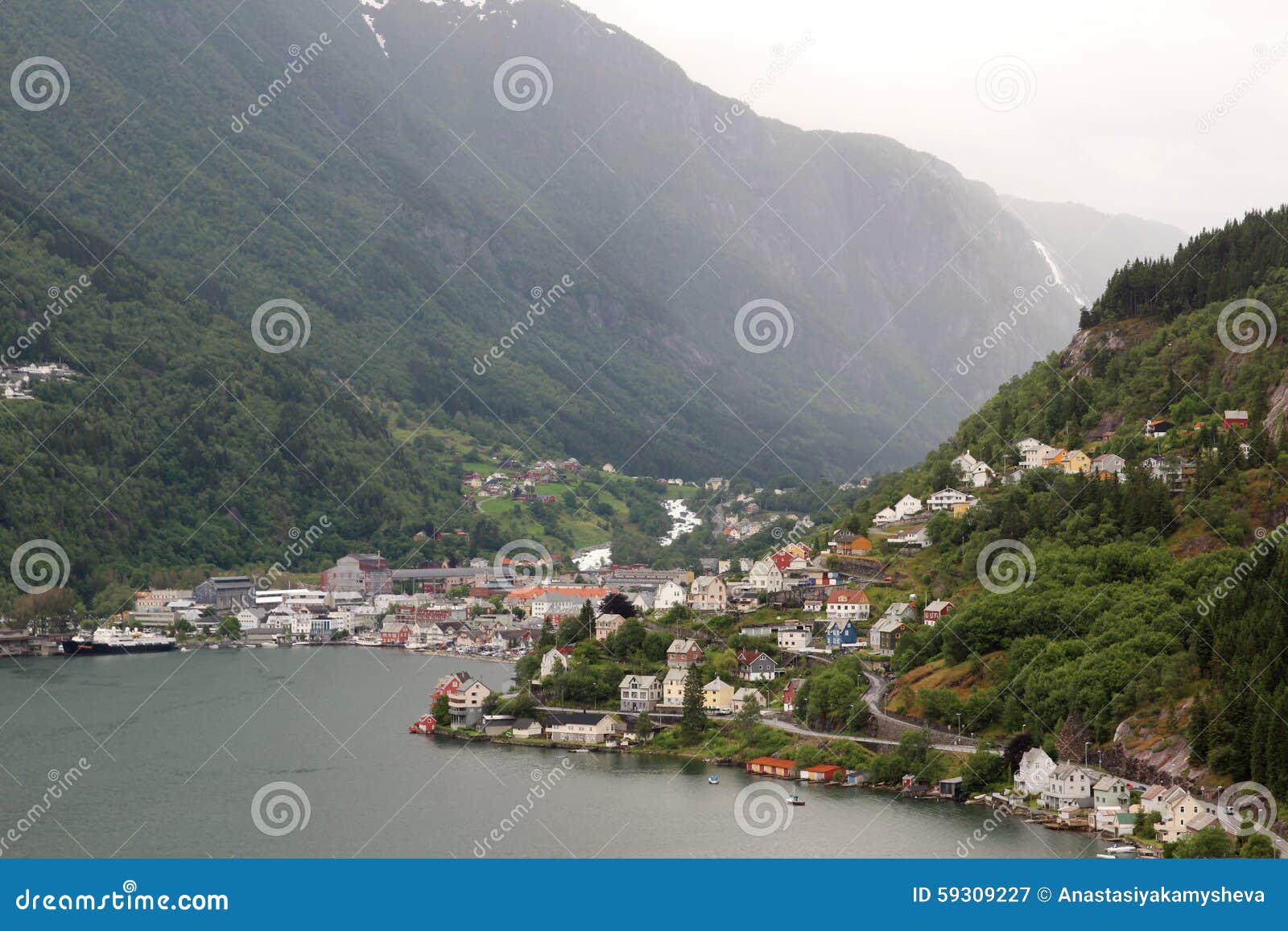 Odda, Norway stock image. Image of fjord, tourism, wooden - 59309227