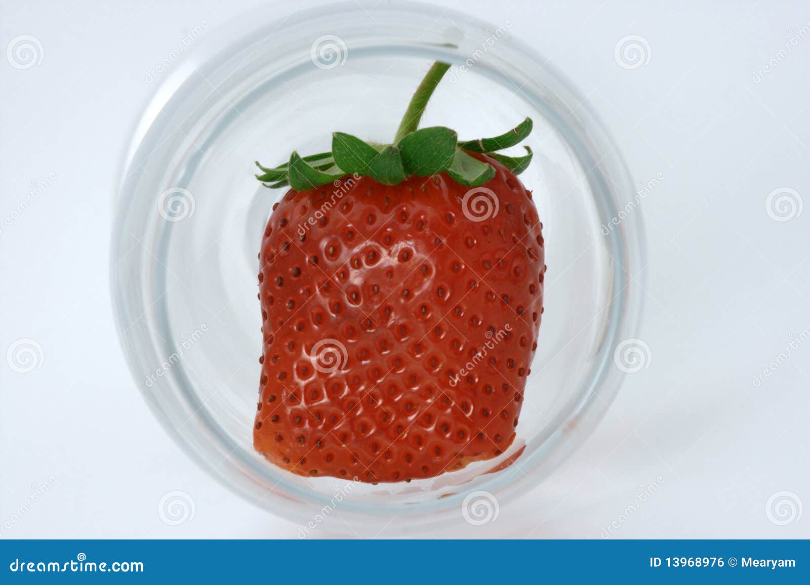 Oddly Shaped Strawberry Inside a Wine Glass Stock Photo - Image of food ...