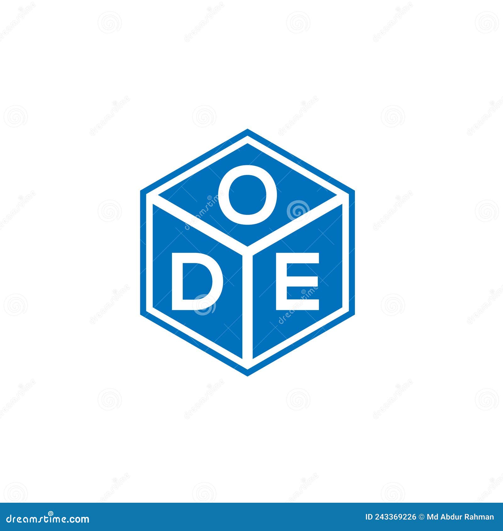 ODE Letter Logo Design on Black Background. ODE Creative Initials ...