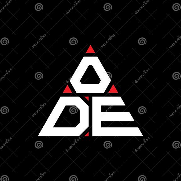 ODE Triangle Letter Logo Design with Triangle Shape. ODE Triangle Logo Design Monogram Stock ...