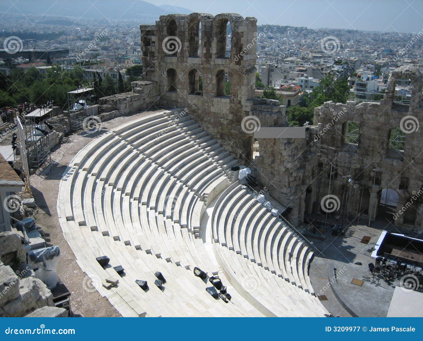 Odeion of Herodes Atticus stock image. Image of odeion - 3209977