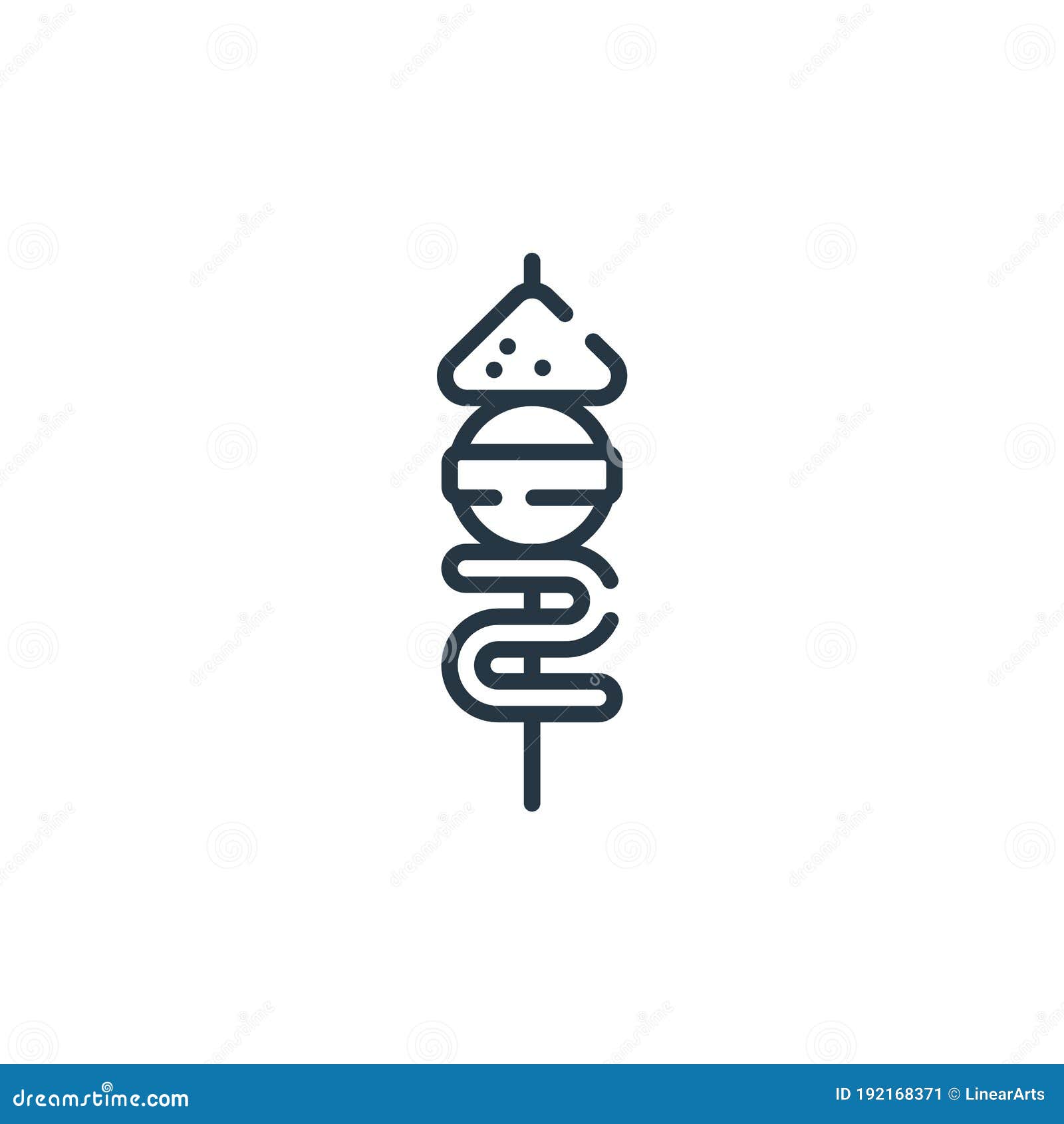 Oden Icon Vector from Fast Food Concept. Thin Line Illustration of Oden ...