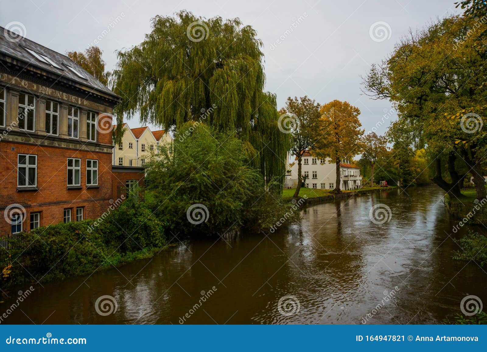 Odense, Denmark: Beautiful Old Buildings by the River in Odense Stock ...