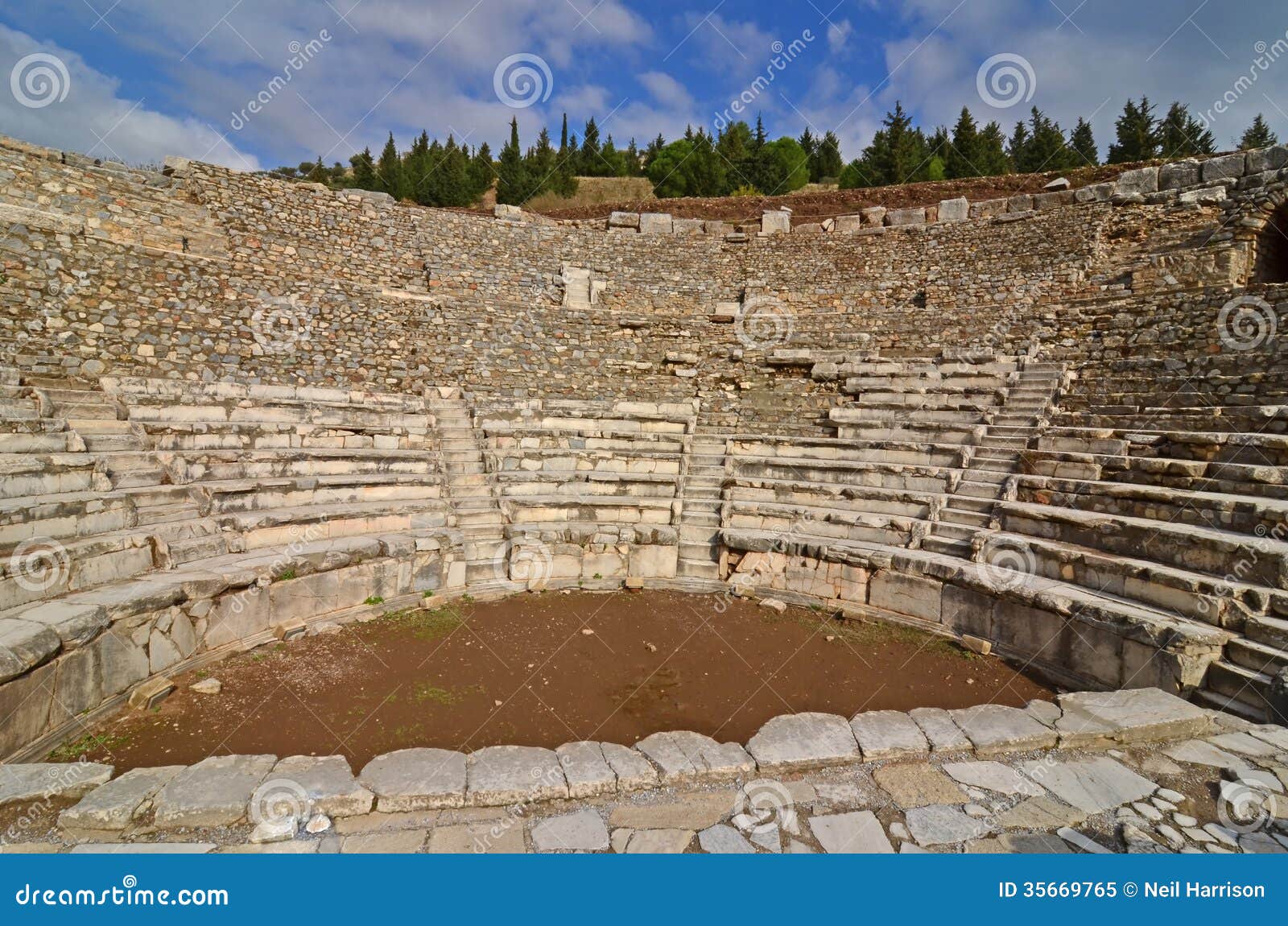 Odeon at Ephesus stock image. Image of roman, theater - 35669765