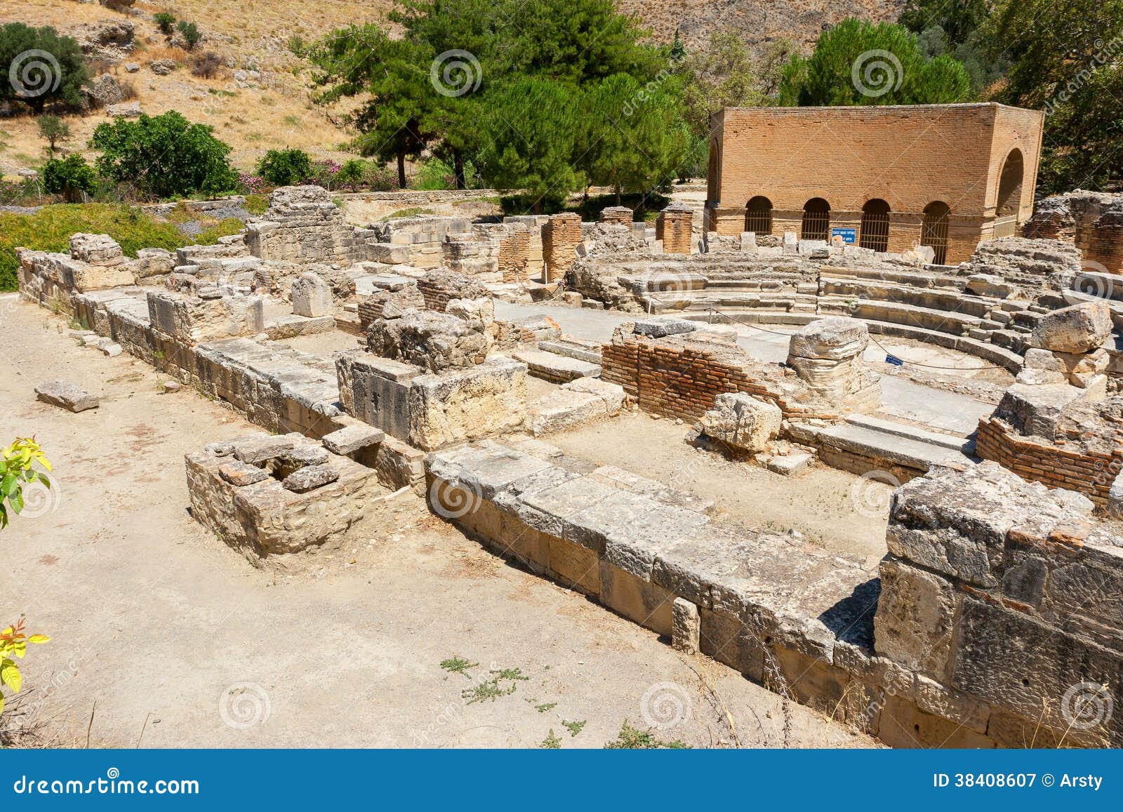 Odeon in Gortyn. Crete, Greece Stock Image - Image of europe, odeum ...