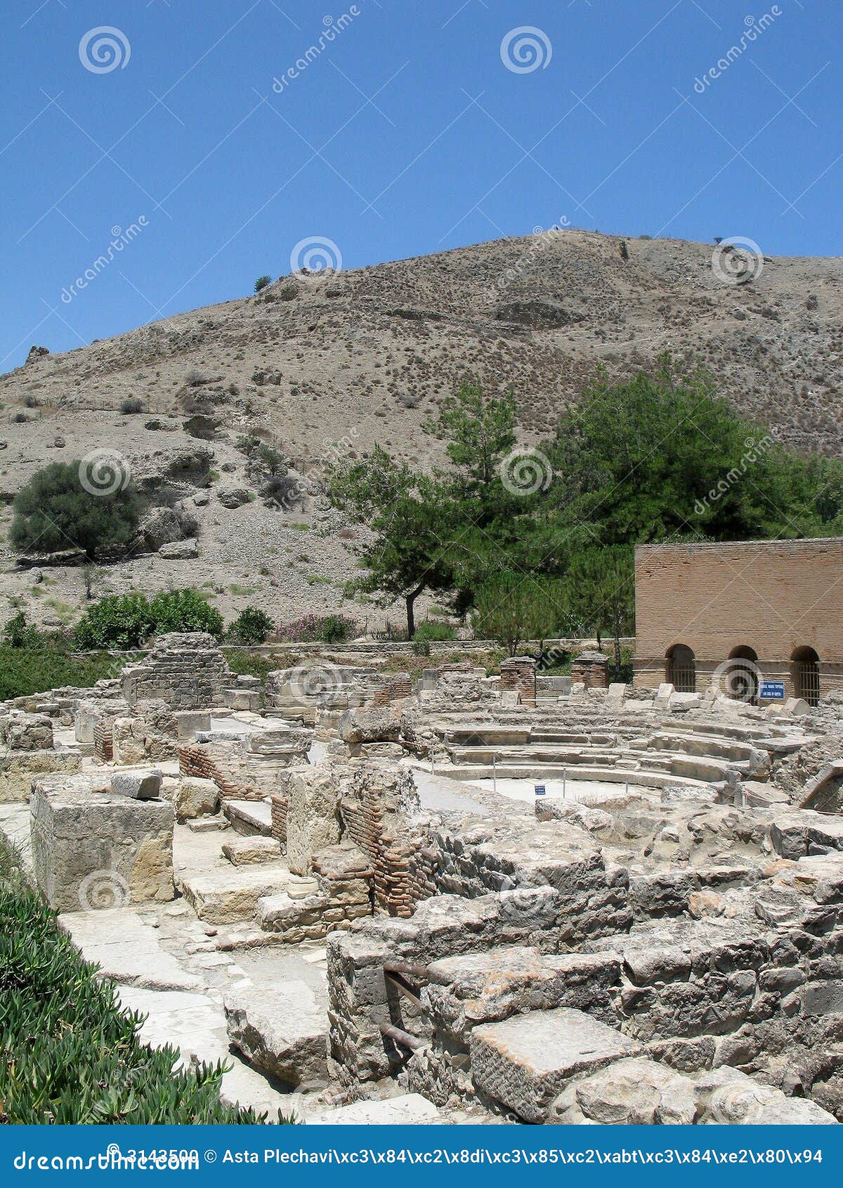 The Odeon of Gortys, Crete stock photo. Image of detail - 3143500