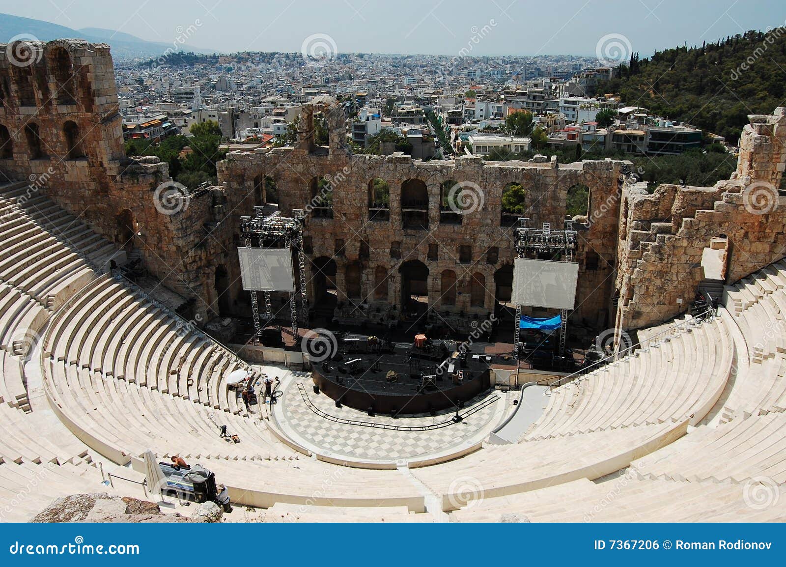 Odeon of Herodes Atticus stock photo. Image of preparation - 7367206