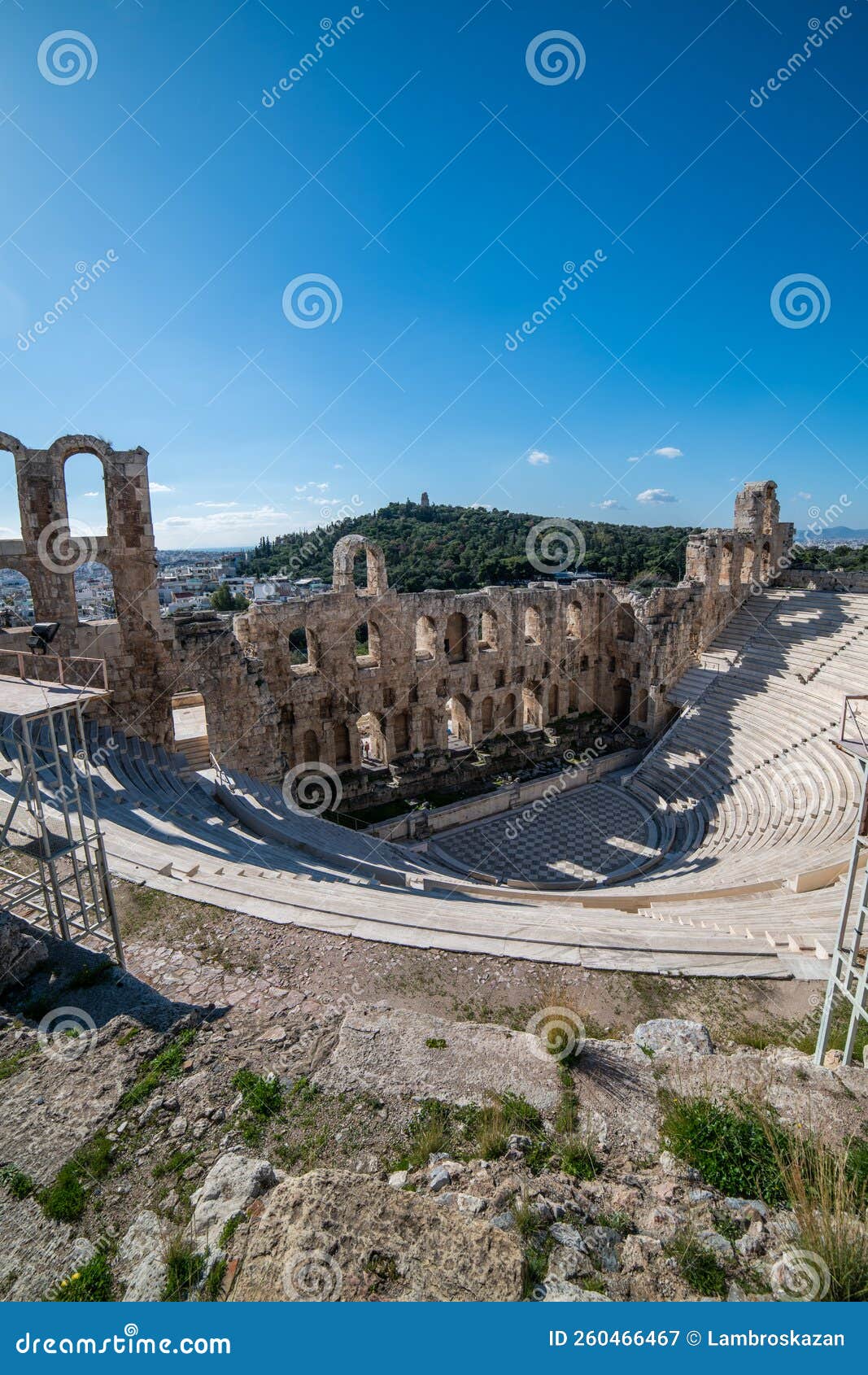 Odeon of Herodes Atticus, Acropolis of Athens Stock Image - Image of ...