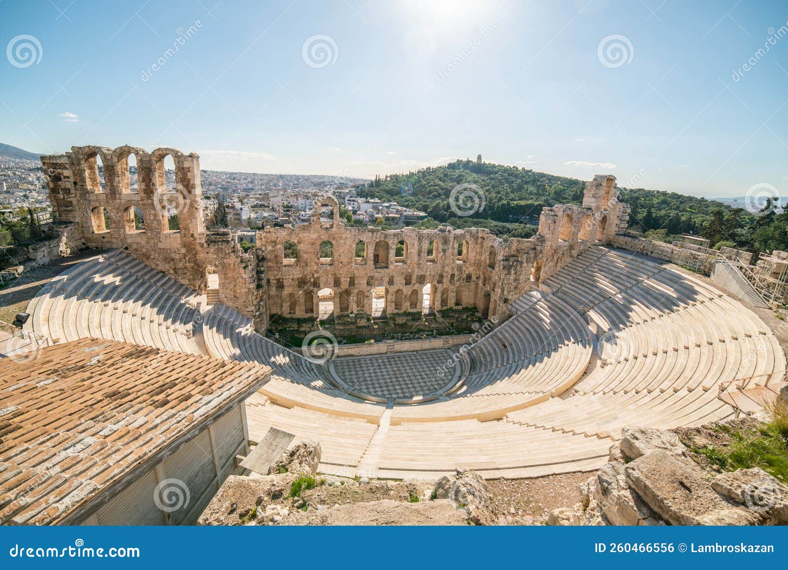 Odeon of Herodes Atticus, Acropolis of Athens Stock Photo - Image of ...