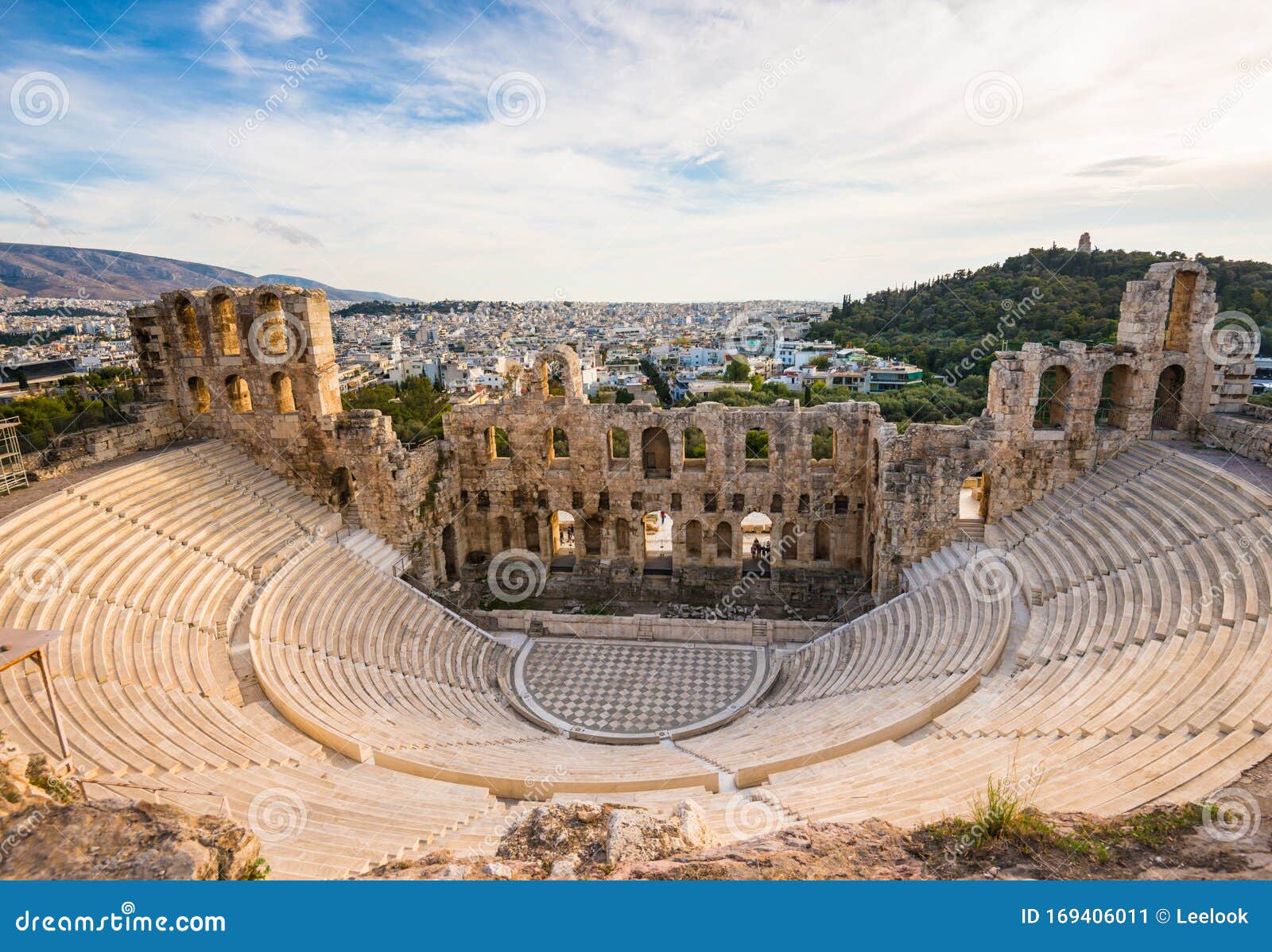 Odeon of Herodes Atticus in Acropolis of Athens in Greece View from ...