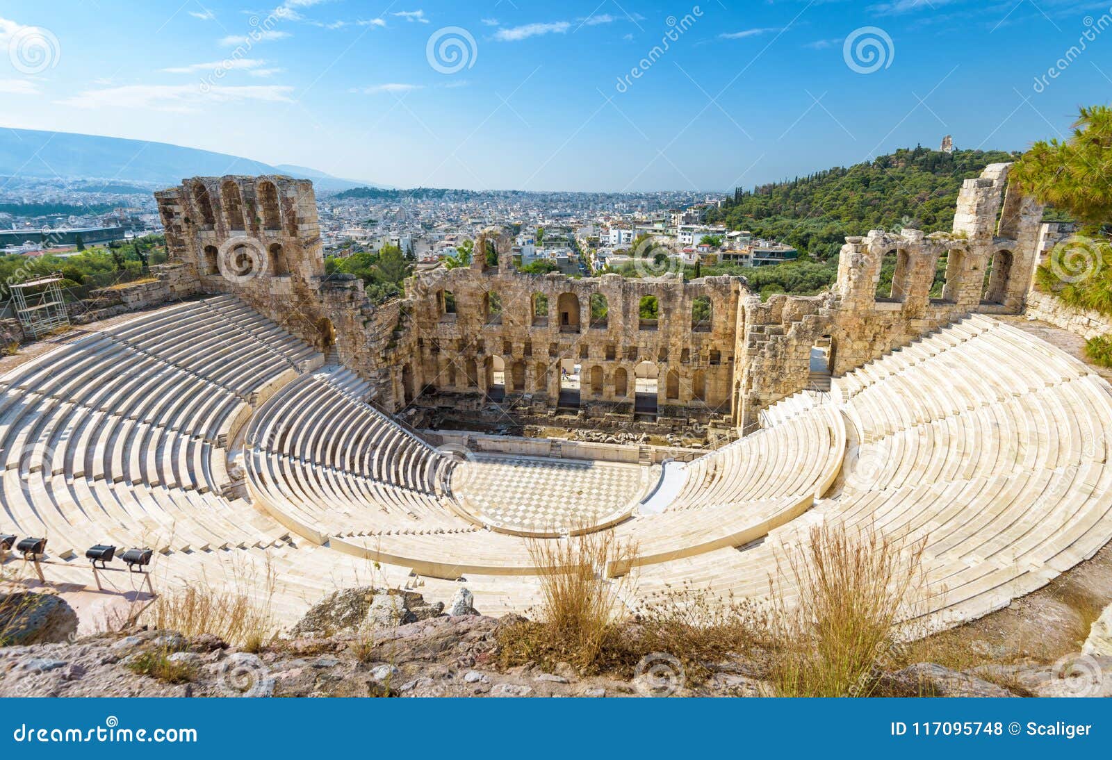 The Odeon Of Herodes Atticus Roman Theater Structure At The Acropolis ...