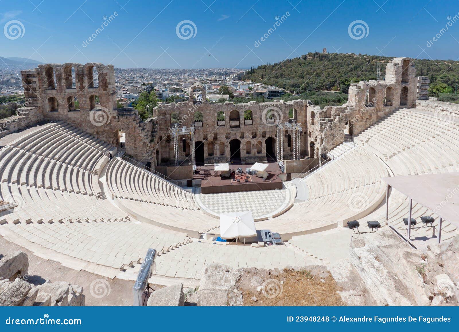 Odeon of Herodes Atticus Athens Greece Stock Photo - Image of odeon ...