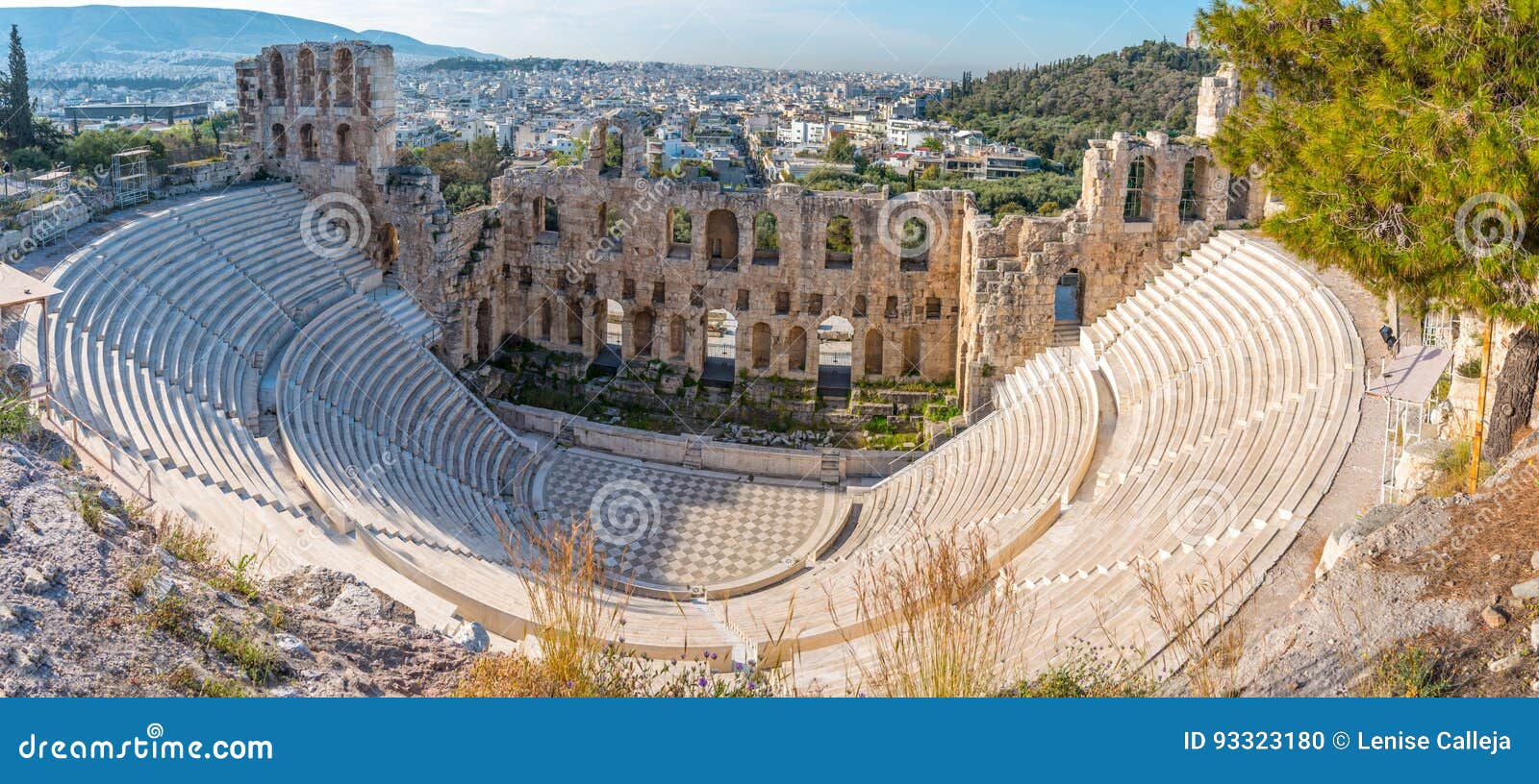 Odeon of Herodes Atticus in Athens, Greece Stock Photo - Image of ...