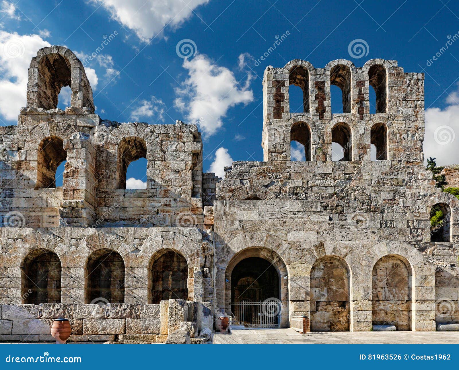 The Odeon of Herodes Atticus, Greece Stock Photo - Image of ...