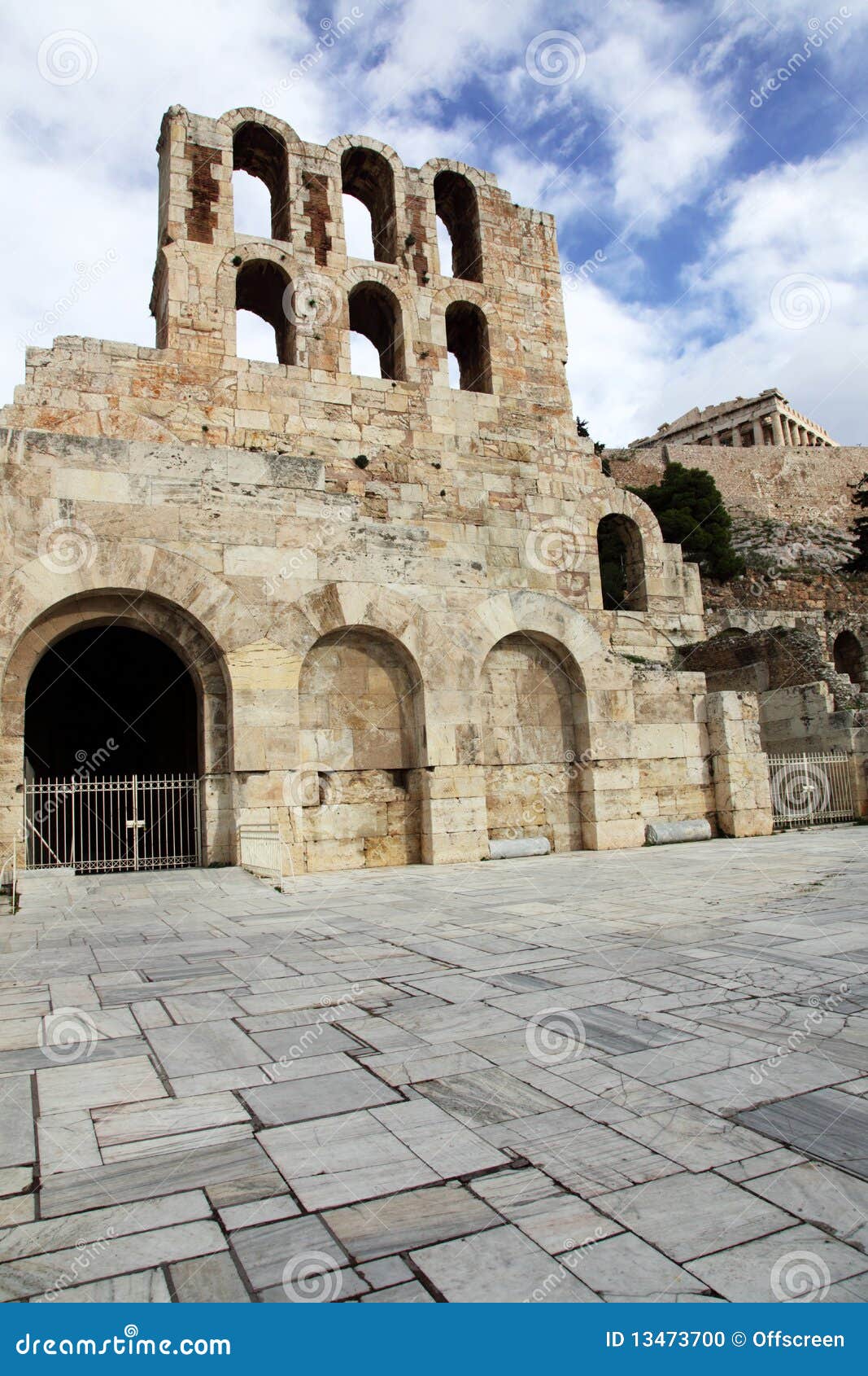 Odeon is a Stone Theatre, Acropolis, Athens Stock Photo - Image of ...
