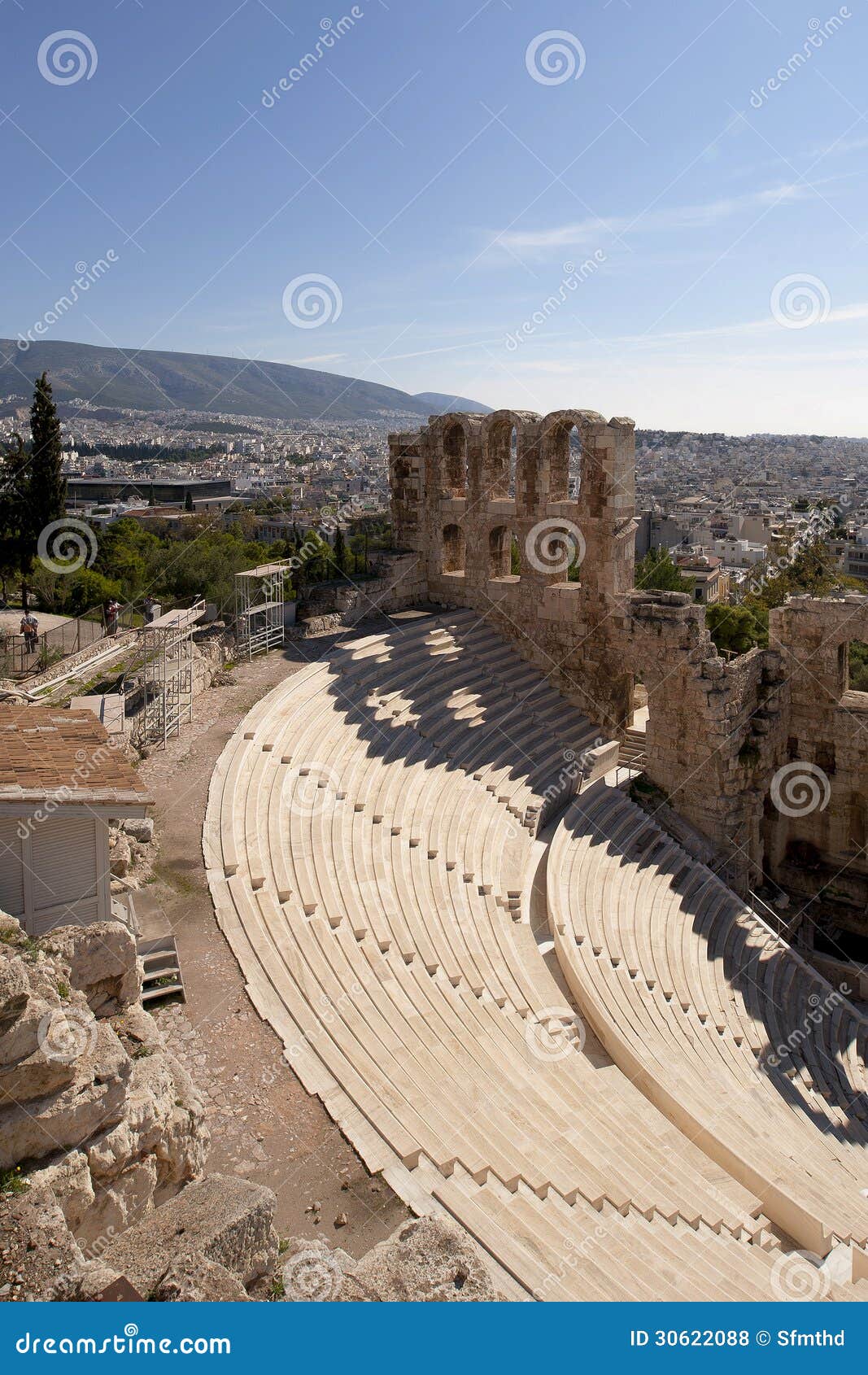 The Odeon Theater in Athens, Greece Stock Photo - Image of travel ...