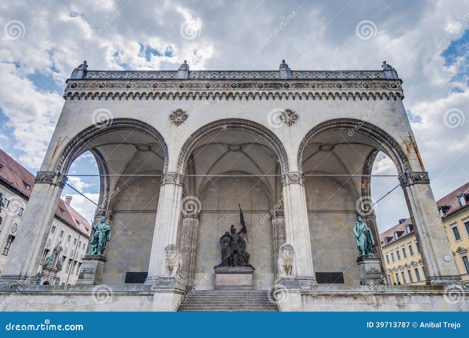Odeonplatz Located in Munich, Germany Stock Image - Image of downtown ...