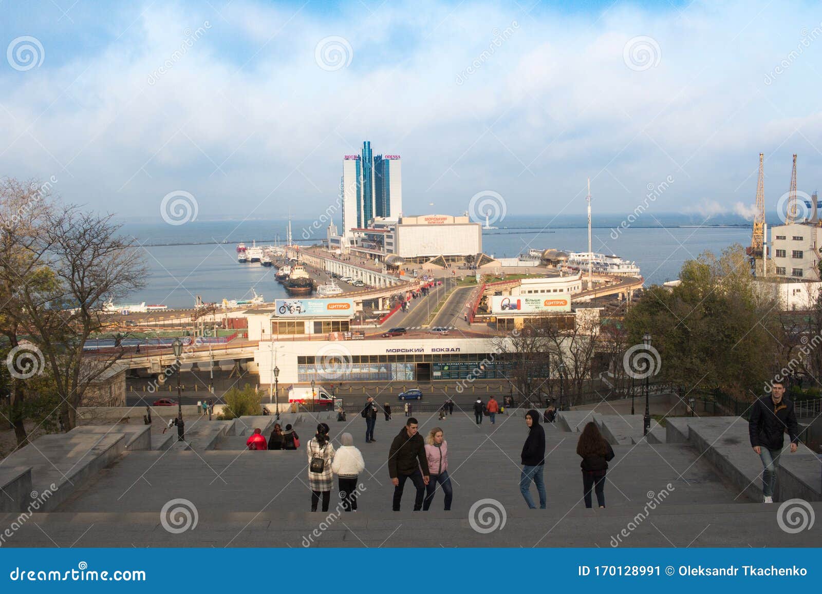 Sea Port of Odesa on the Black Sea in Ukraine Editorial Photo - Image ...