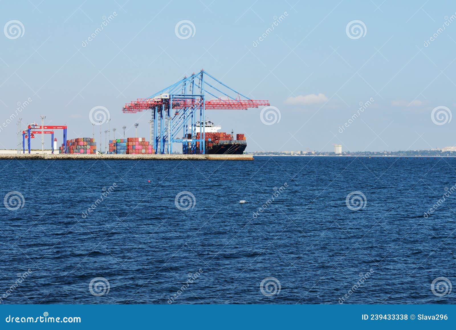 The Container Ship is in Odesa Port Editorial Stock Photo - Image of ...
