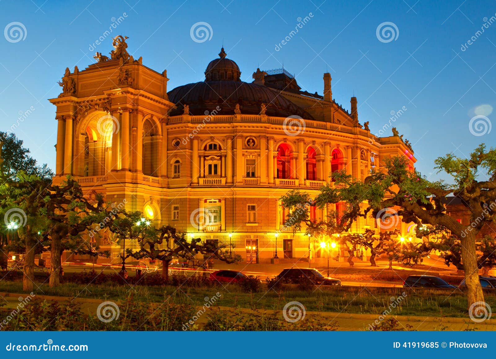 Odessa Opera and Ballet Theater Stock Image - Image of national, facade ...